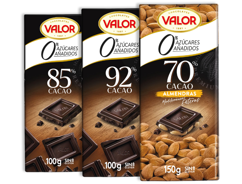 Chocolates Valor. Pure pleasure. All our chocolates